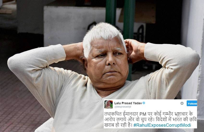 लालू यादव ने पीएम के लिए लिखा ”कथित ईमानदार”, लोगों ने दिया जवाब- 70 ...