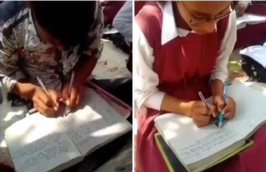 VIDEO: भारत के इस स्कूल के बच्चों के पास है दोनों हाथों से एकसाथ लिखने ...