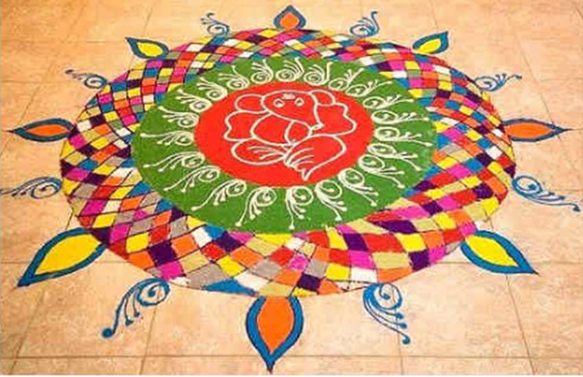 Holi 2018 Rangoli Designs Images: ये 5 आसान और बेहतरीन रंगोली डिजाइन ...