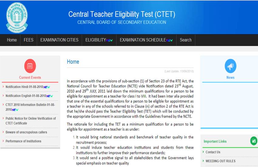 CBSE CTET 2018 Application Form: ctet.nic.in पर आज से आवेदन शुरू, जानिए डिटेल्स | Jansatta
