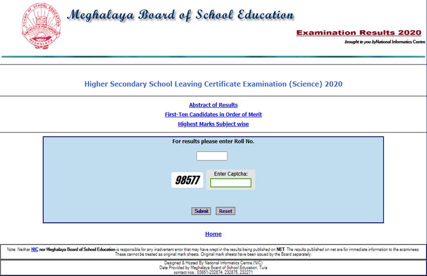 MBOSE HSSLC 12th Result 2020 @megresults.nic.in: रिजल्‍ट जारी, डायरेक् ...