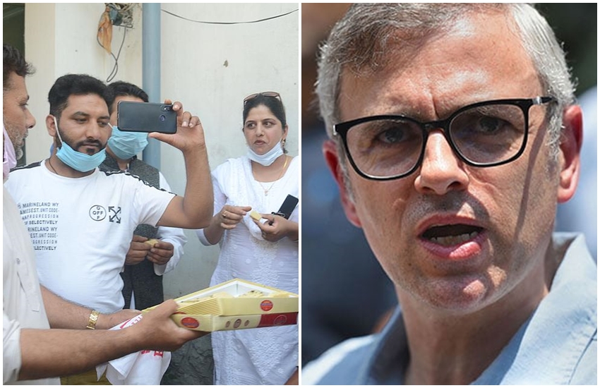 कश्‍मीर में भाजपाइयों ने बांटी मिठाई: उमर अब्‍दुल्‍ला बोले- वे जश्‍न ...