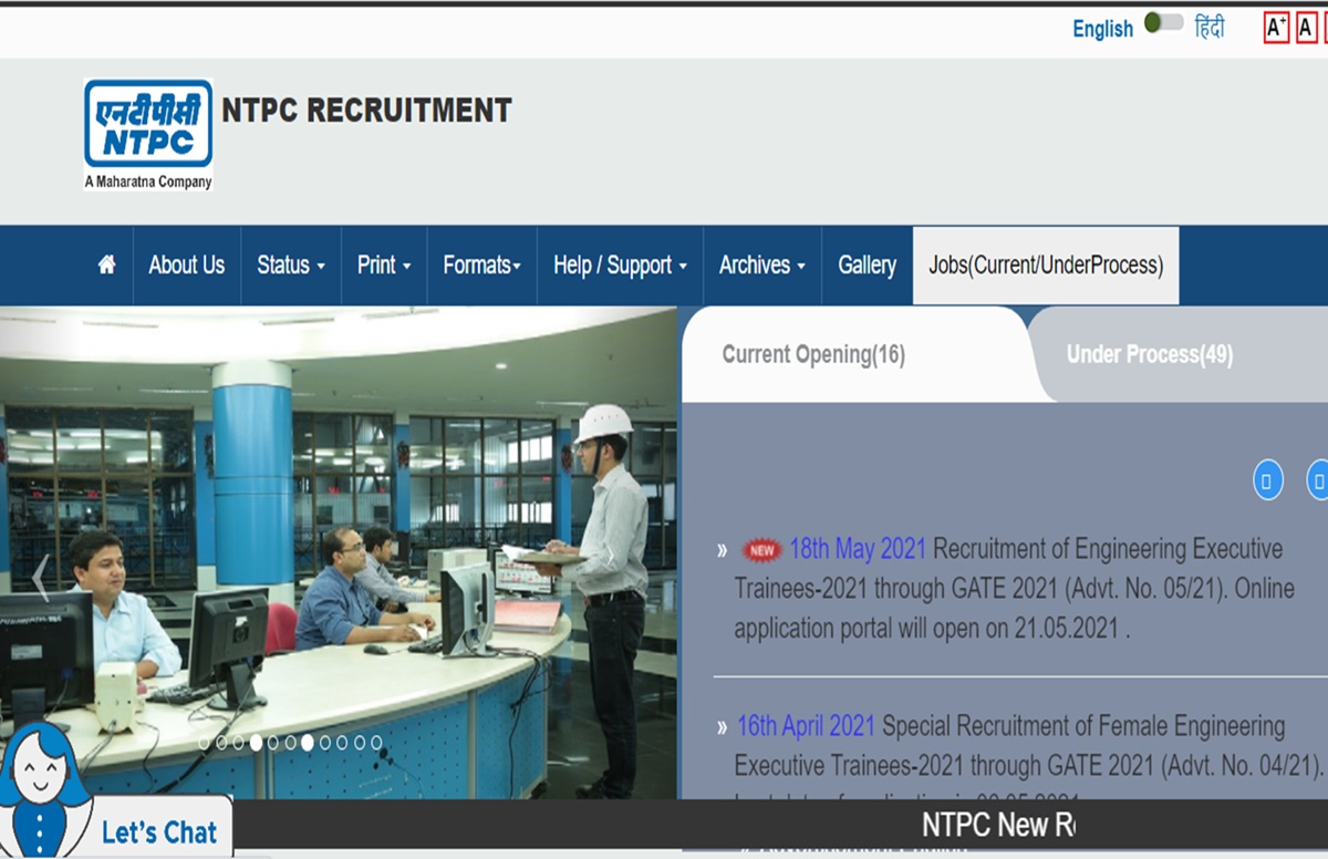 NTPC Recruitment: एनटीपीसी में निकलीं नौकरी, सैलरी 1.40 लाख रुपए महीने ...