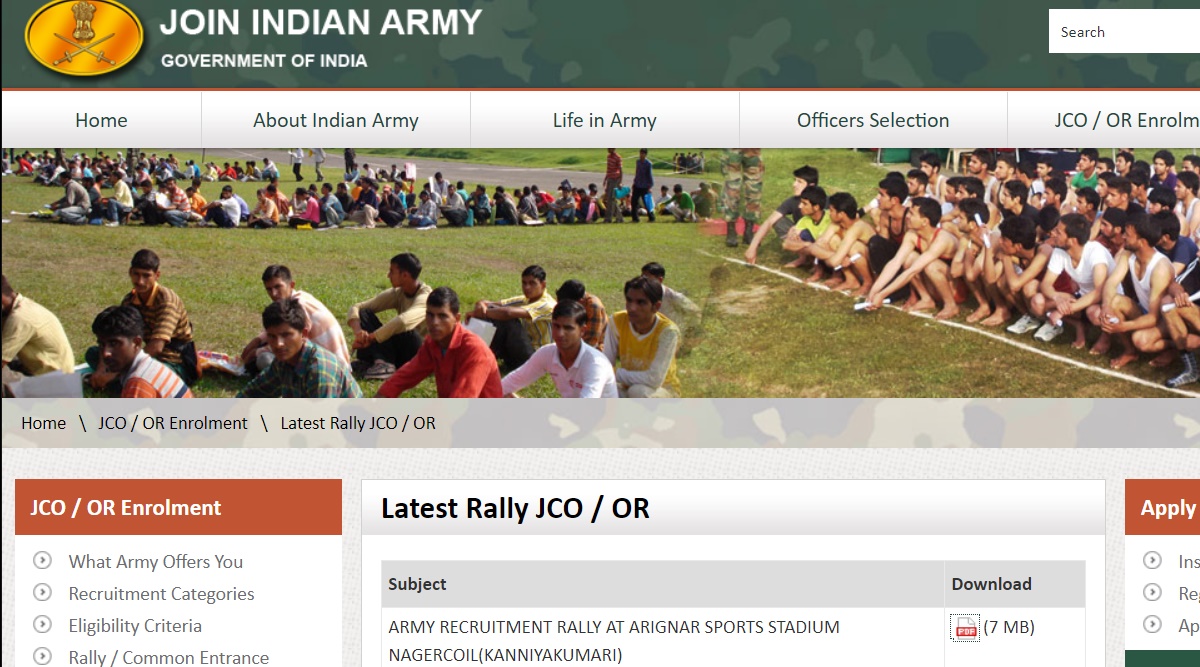 Indian Army Recruitment 2021: Apply for recruitment rally in ...