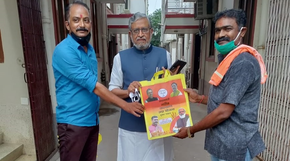 Sushil Kumar Modi shared the picture while launching the free ration ...