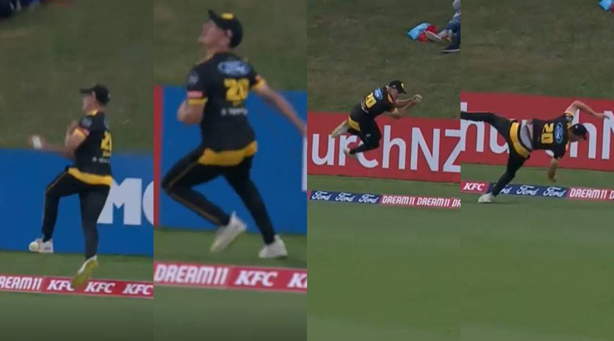 Watch Video Super Smash New Zealand cricketer Nathan Smith took ...