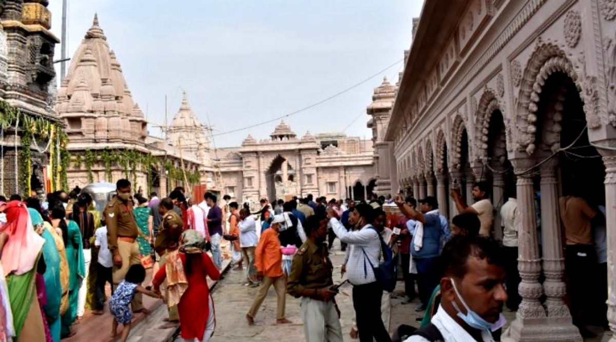 mosque colour made gerua before pm narendra modi visit inaugurate kashi ...