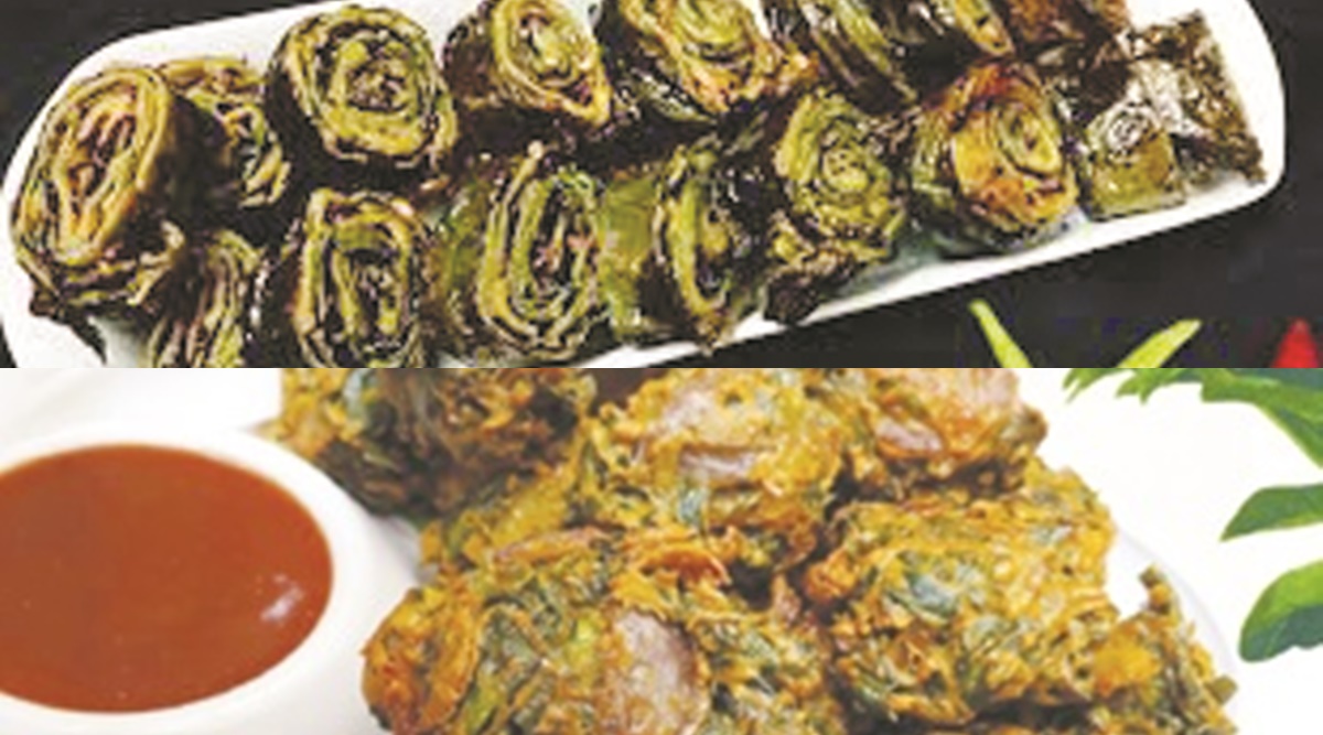 Recipes of delicious Arbi Patode and Pui Bajka ingredients in jansatta ...