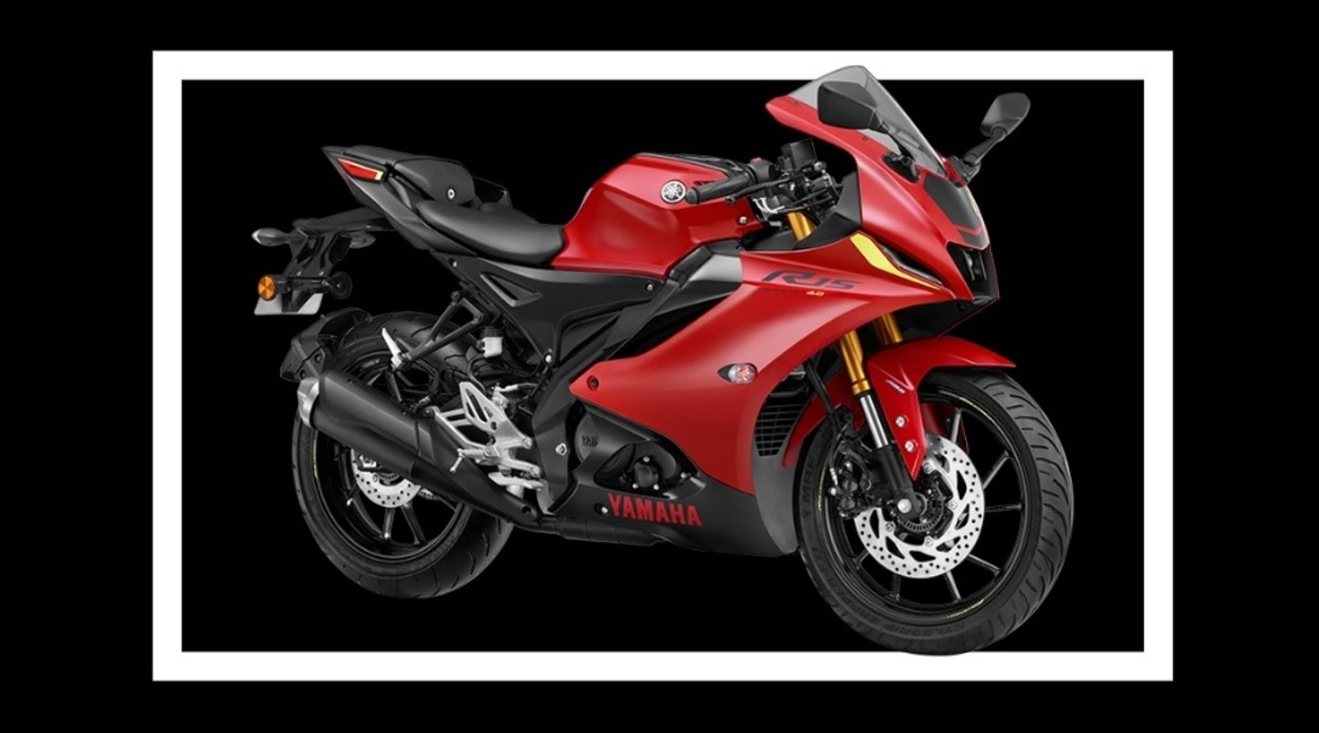 Yamaha R15 V4 Metallic Red Finance Plan With Down Payment 21000 And EMI ...