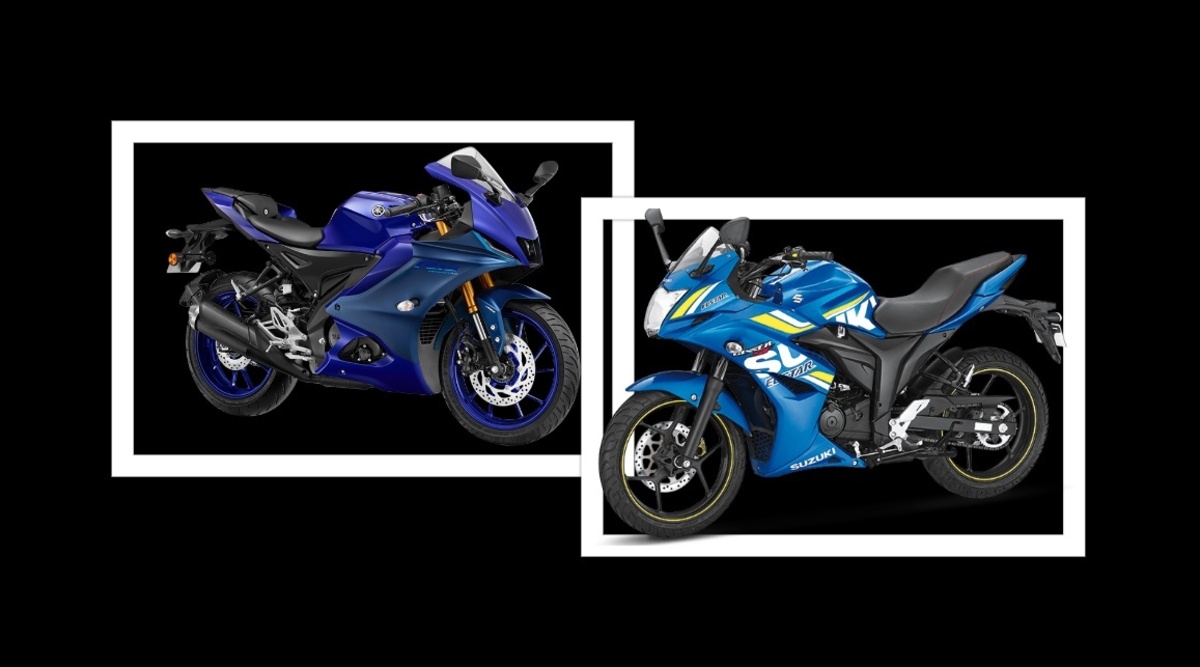 Yamaha R15 V4 vs Suzuki Gixxer SF which is better sports bike in Style Speed Price and Mileage ...