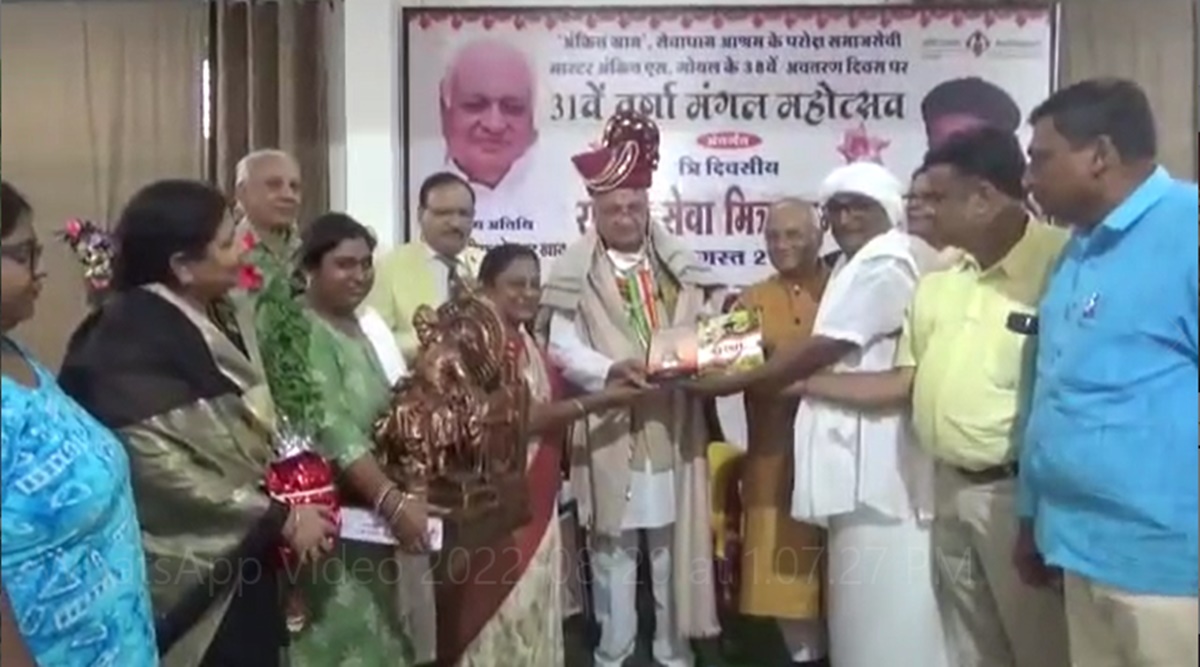 tricolor hoisted at sewadham ashram ujjain on azadi ke amrit mahotsava ...