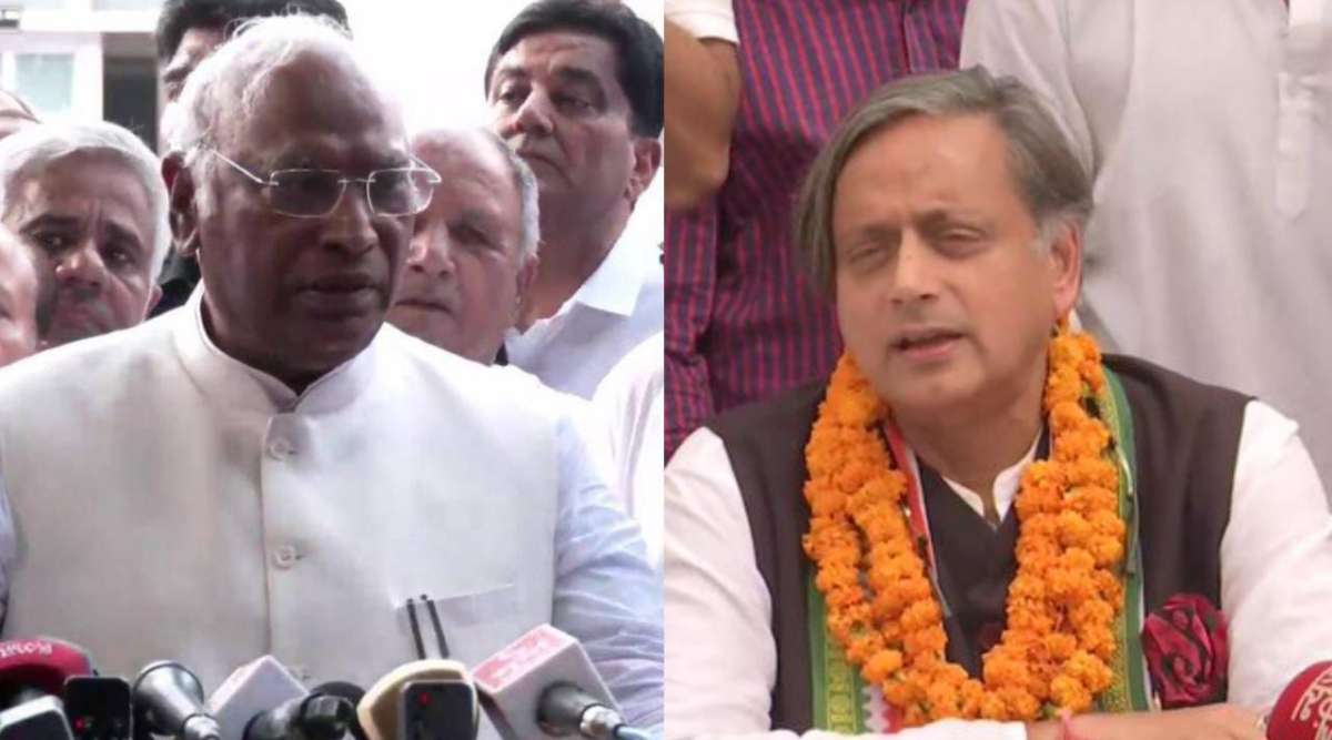 Congress President election Mallikarjun Kharge and Shashi Tharoor files nomination - कांग्रेस ...