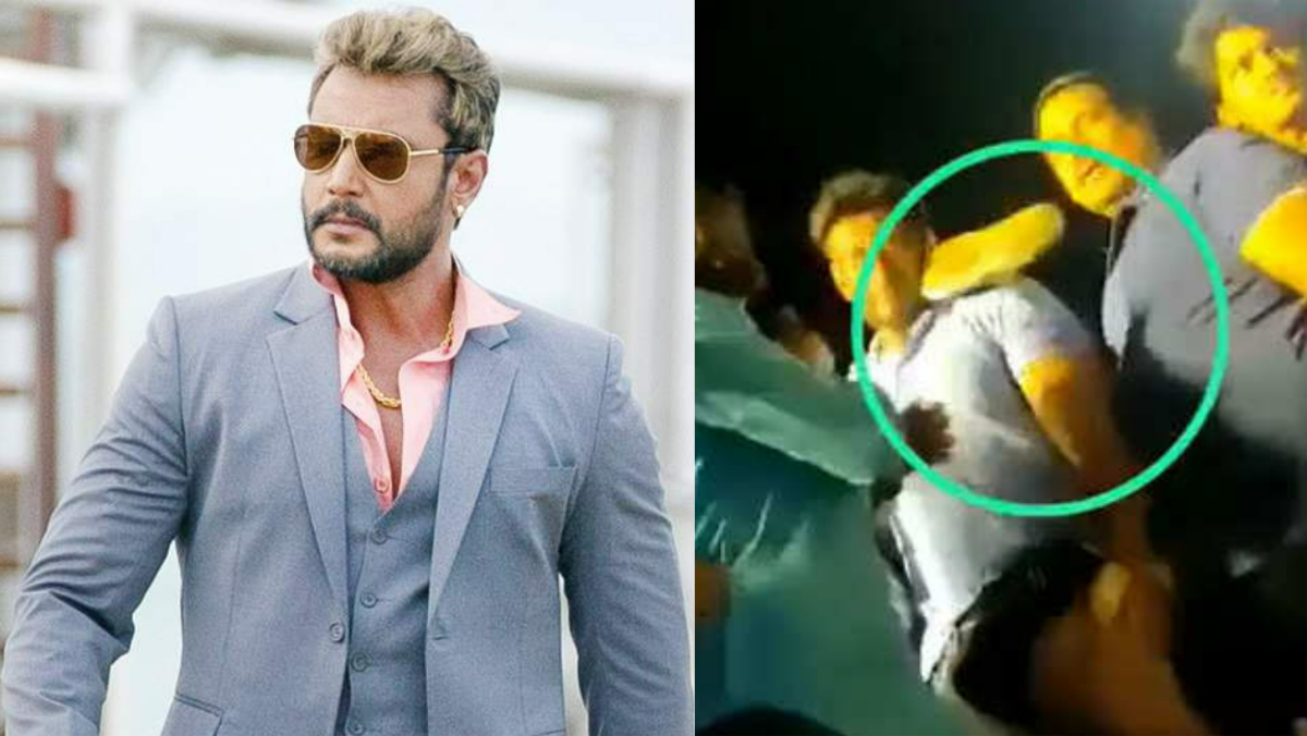 Kannada Actor Darshan was publicly slapped with chappal video viral ...