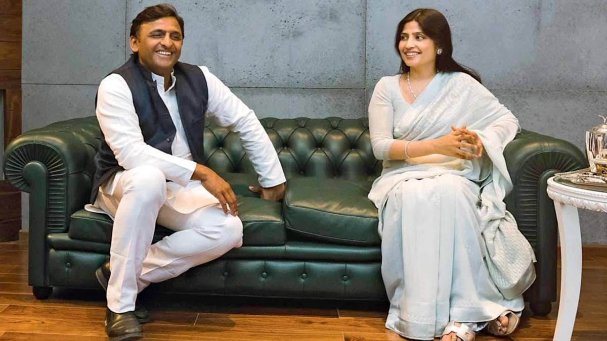 Times Now Navbharat channel anchor Navika Kumar questions Dimple Yadav ...