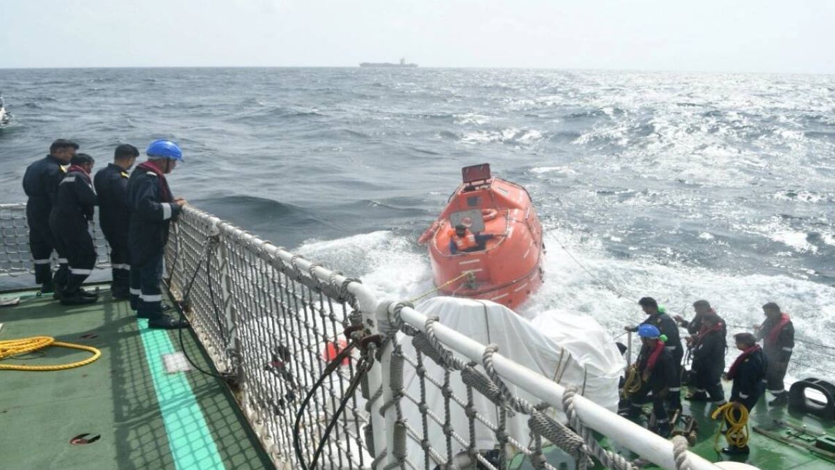 Coast Guard rescues 12 crew members from sinking ship in Arabian Sea ...