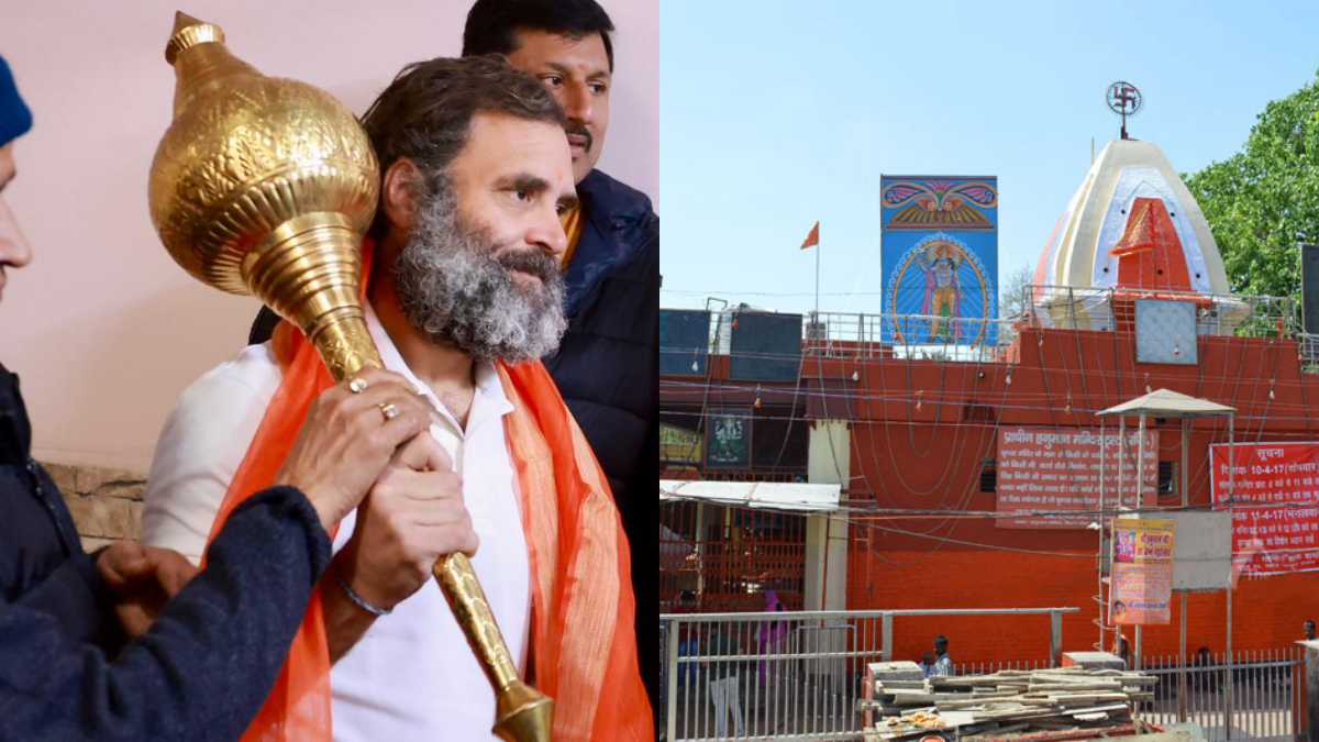 Rahul Gandhi takes blessings in Marghat Wale Baba Mandir Gandhi family ...