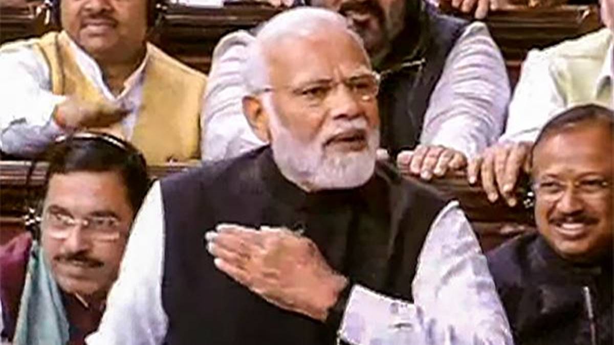 PM Narendra Modi speech thumping chest in Rajya Sabha video viral - एक अकेला कितनों पर भारी पड़ ...