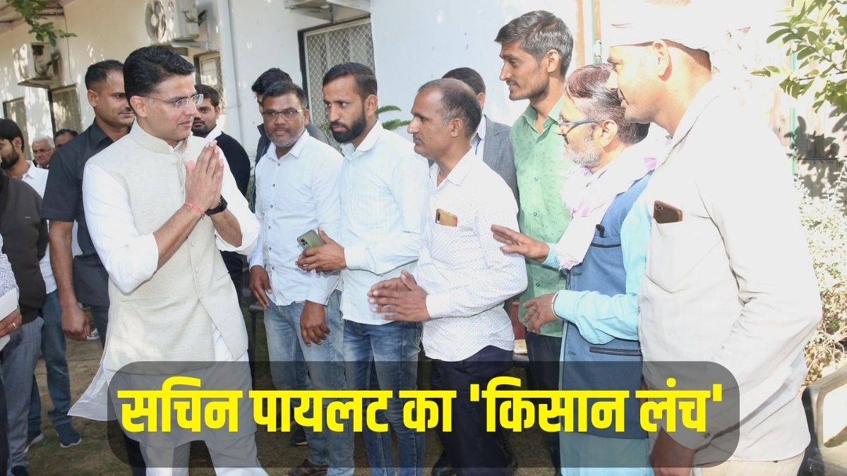sachin pilor organises kisan lunch like his father rajesh pilot serves ...
