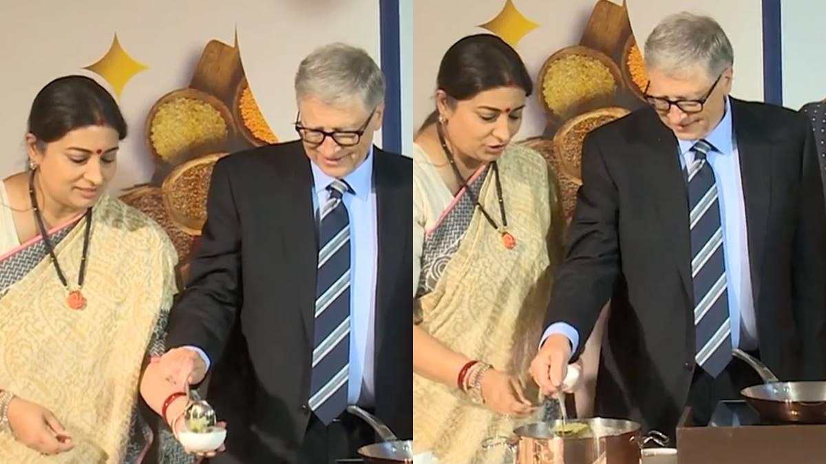 Smriti Irani and Bill Gates cooking video Viral social media - इनको भी ...