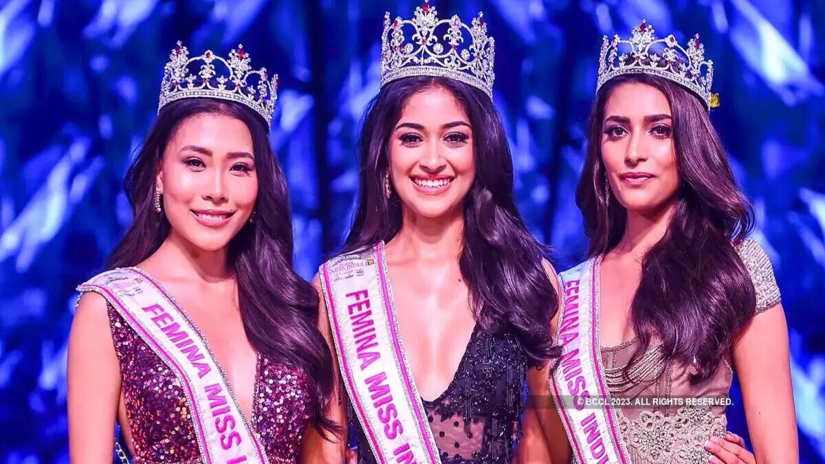 Femina Miss India 2023 Winner Nandini Gupta Is Winner And Shreya Poonja Strela Thounaojam Luwang ...