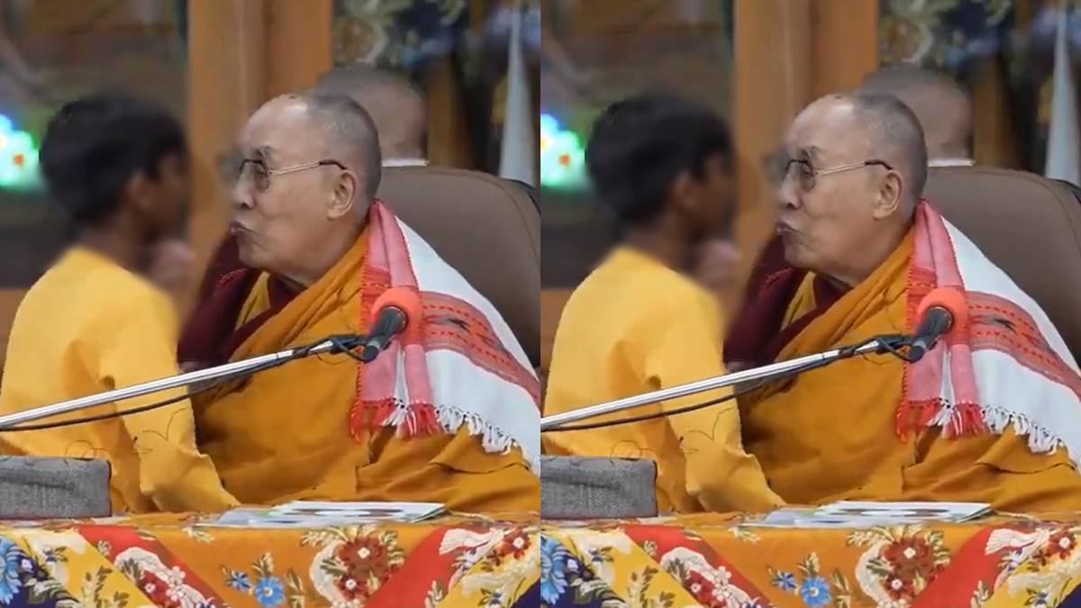 Dalai Lama kissing child on lips Video viral on social media - बच्चे के ...