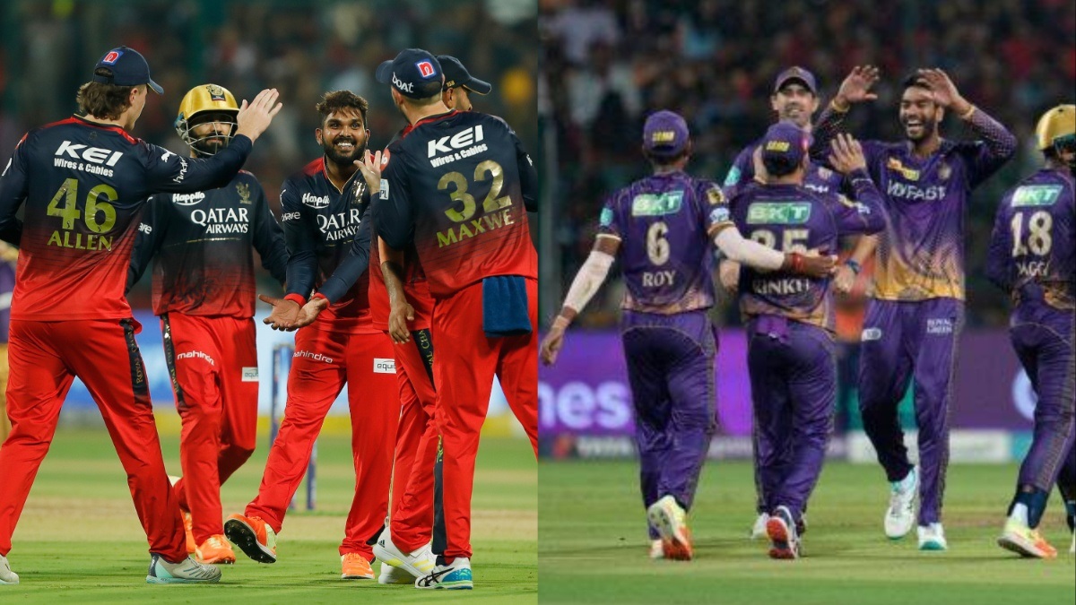 IPL 2023 KKR 5th successive win vs RCB in Bengaluru Kohli Maxwell du ...