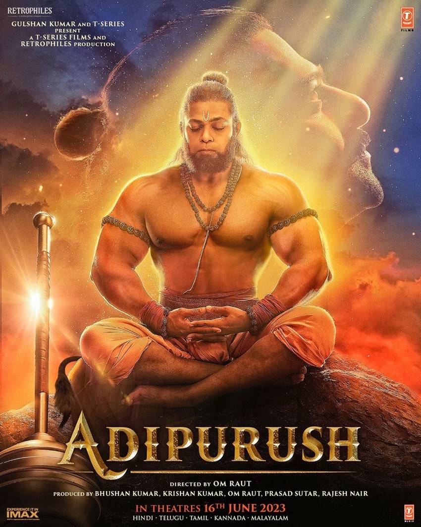 South Indian actor Prabhas' mythological drama Adipurush new poster shows Devdatta Nage as Lord ...
