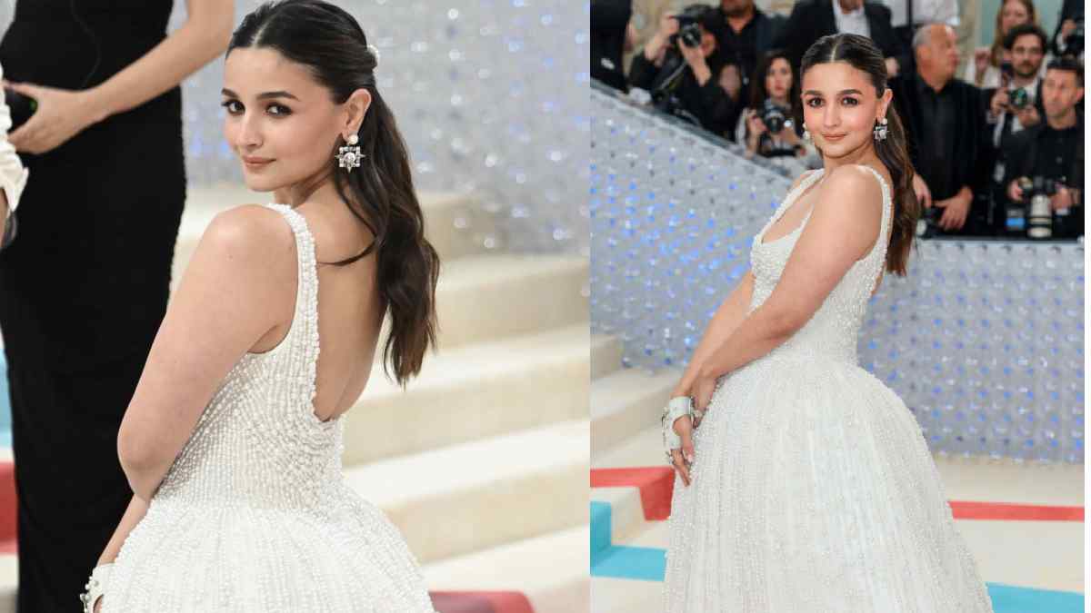 Met Gala 2023। Alia Bhatt Look। Alia Bhatt makes her grand debut at the Met Gala in white gown ...