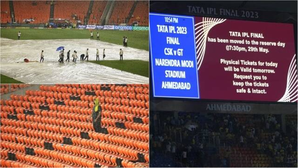 IPL 2023 Final CSK vs GT Reserve Day Fans extend leave ticket torn in ...