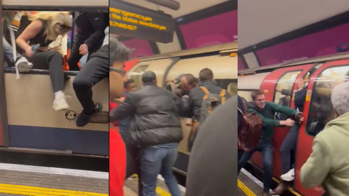 Passengers smash windows to get out of tube train in London after fire ...