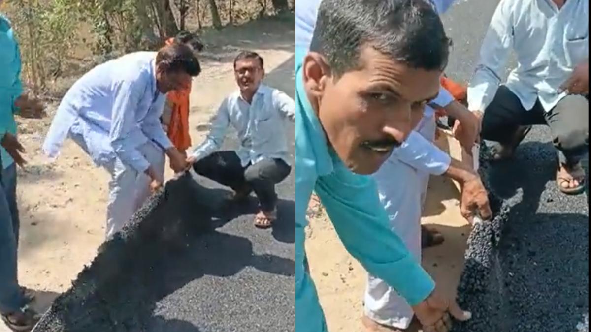 Maharashtra Jalna road built under the Pradhan Mantri Sadak Yojana was ...