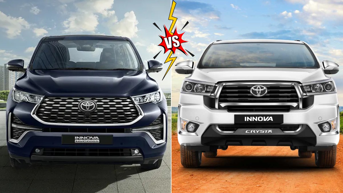 Toyota Innova Hycross vs Innova Crysta Compare in Price Features Engine ...