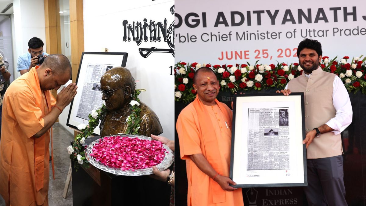 UP CM Yogi Adityanath Indian Express office Ramnath Goenka marg ...