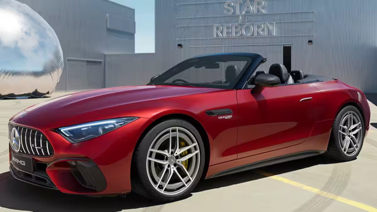 Mercedes AMG SL 55 convertible sports car launched in India know price ...