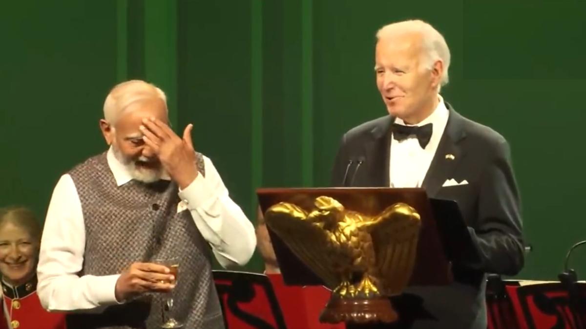 Prime Minister Narendra Modi and US President Joe Biden toast ginger ...