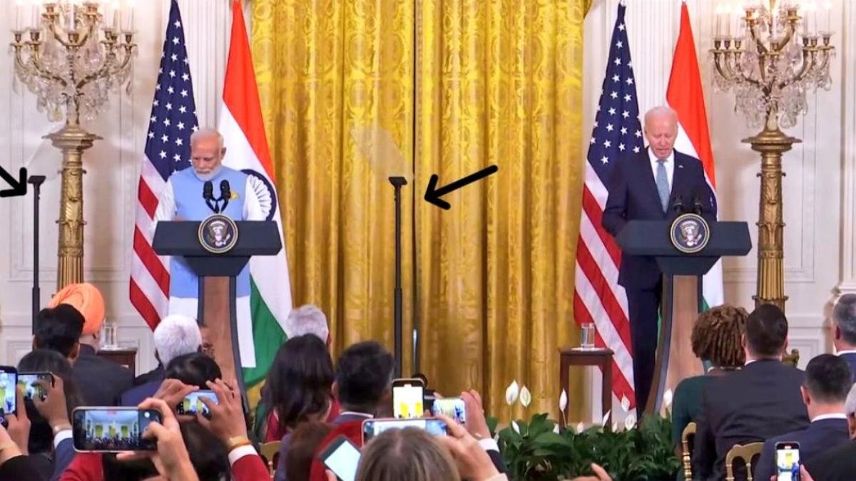 sharing the video of PM Modi address in us for teleprompter people are ...