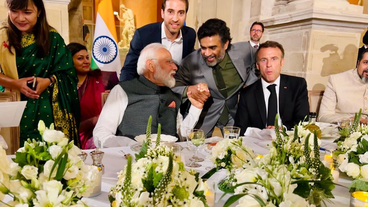 R Madhavan dinner With PM Narendra Modi and French President Clicked ...