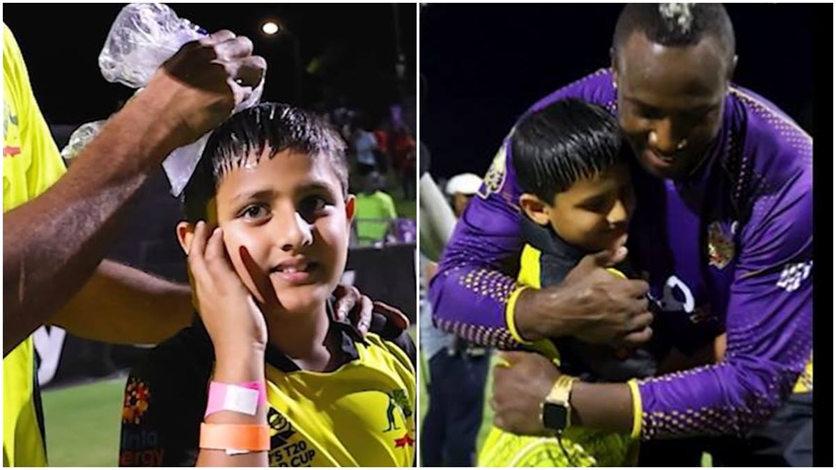 andre russell meet with kid who injured during the match video Viral ...