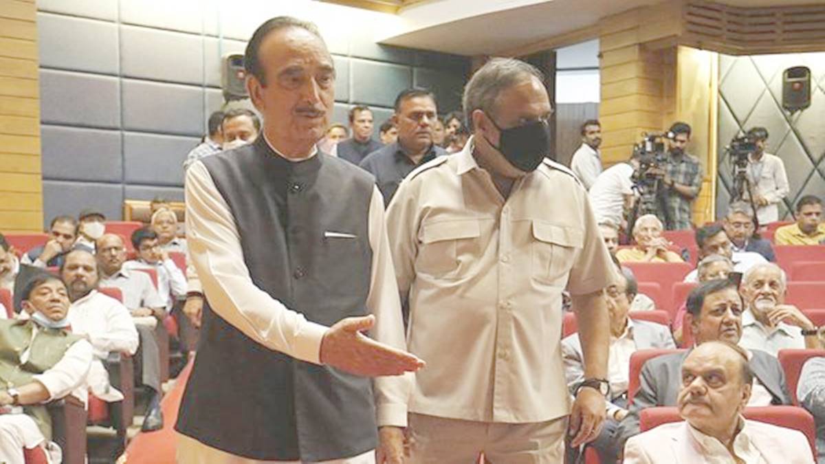 Democratic Progressive Azad Party DPAP leader and former JK CM Ghulam ...