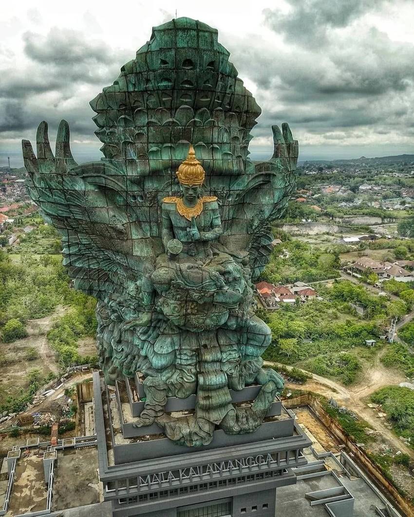 Worlds tallest Building: Highest Lord Vishnu Statue in Bali Indonesia ...