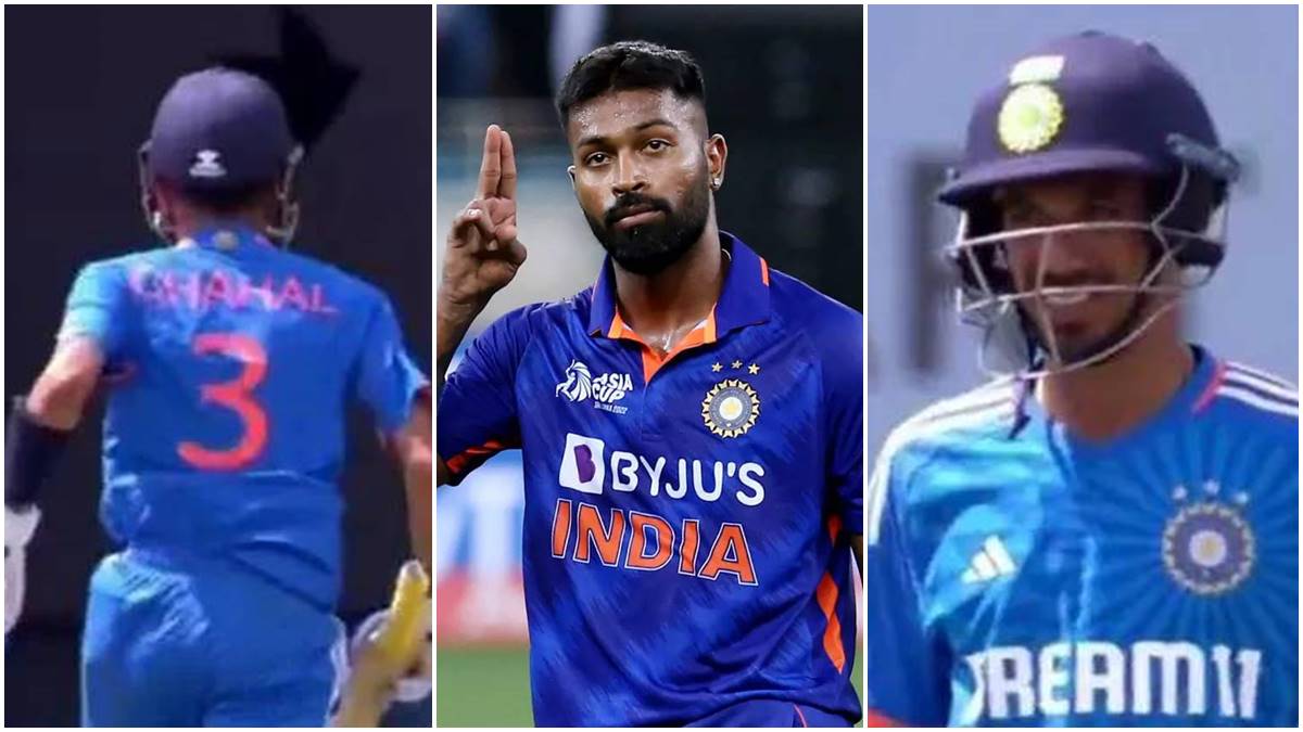 IND vs WI : Umpires return Yuzvendra Chahal Hardik Pandya Rahul Dravid, Team India Mistake In ...