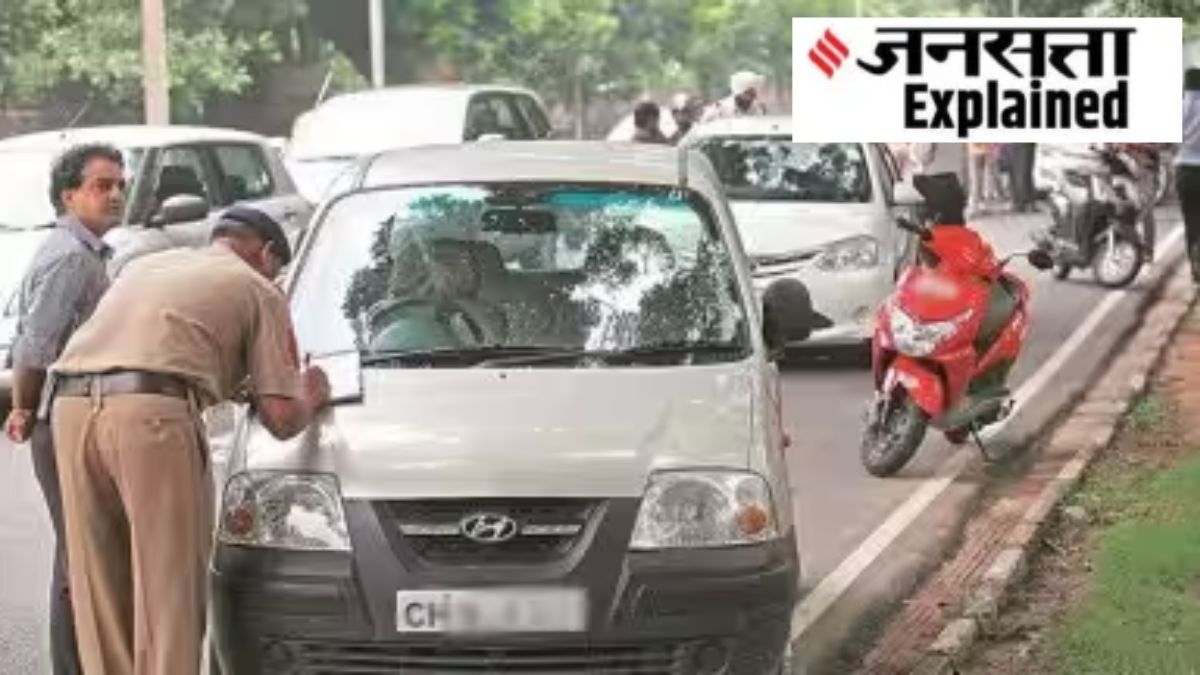 How much challan for pasting caste religion post stickers on vehicles ...