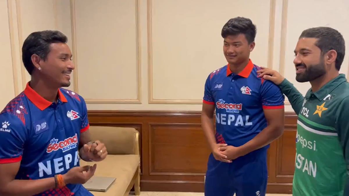 Asia Cup 2023 PAK vs NEP mohammad rizwan meet with Nepali cricketer ...