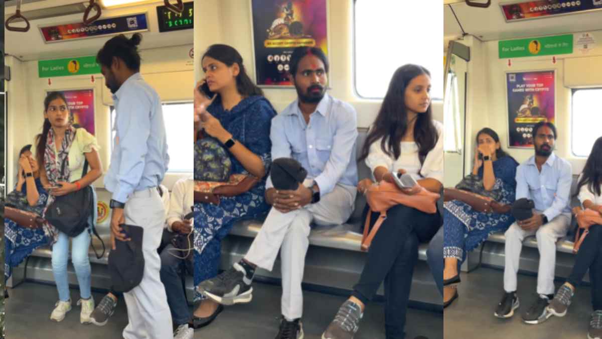 Delhi Metro video goes viral Boy lifts girl from women reserved seat ...