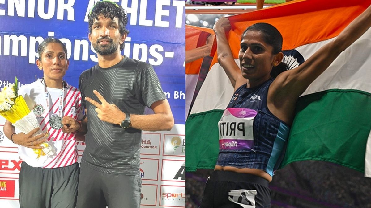 asian games 2023 steeplechase athlete priti lamba husband coach vicky ...