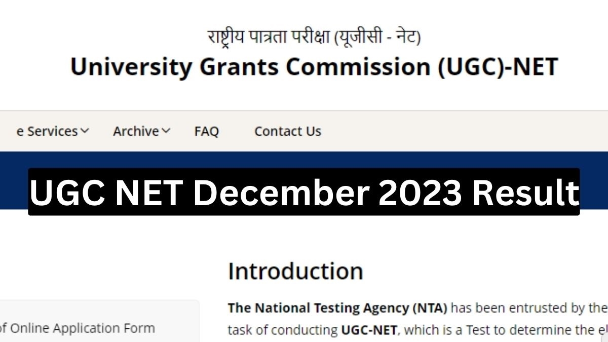 UGC NET Result 2023:UGC NET December 2023 Sarkari Naukri Exam Results How to Check Merit List ...