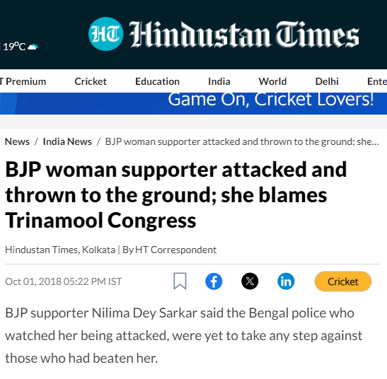 Fact check Viral video of woman being attacked in front of a journalist is not from Sandeshkhali ...