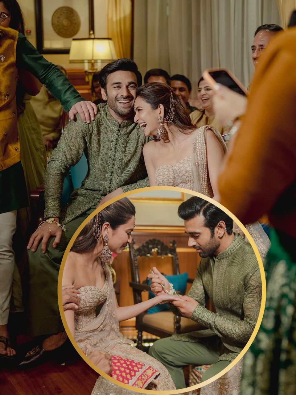 Pulkit Samrat and Kriti Kharbanda Mehendi Sangeet Pics Viral