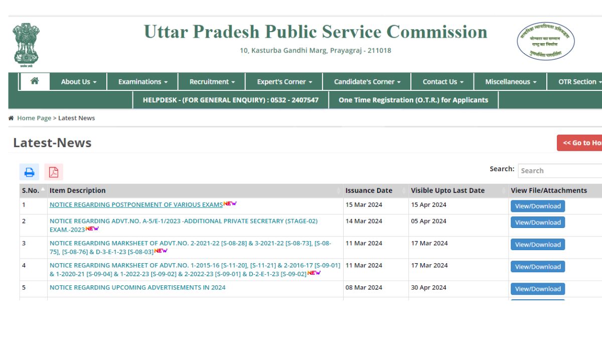 UPPSC Staff Nurse Assistant Town Planner and Additional Private ...