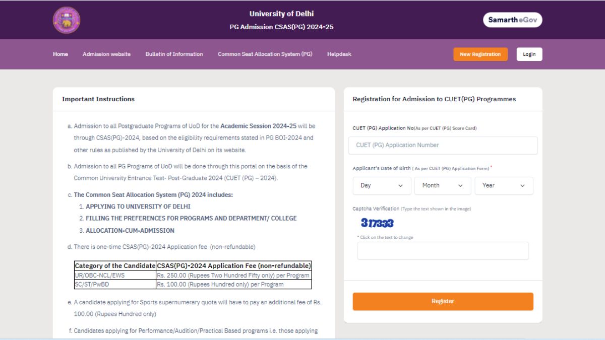 DU PG Admission 2024 Application Form Date Delhi University Admission 2024 Application Form ...